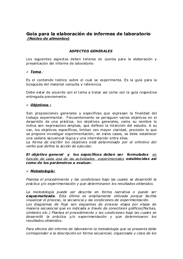 (DOC) Guía para la elaboración de informes de laboratorio