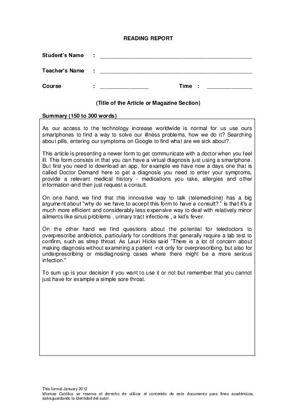 (DOC) READING REPORT