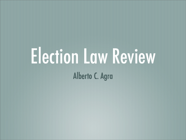 (PDF) Election Law Review