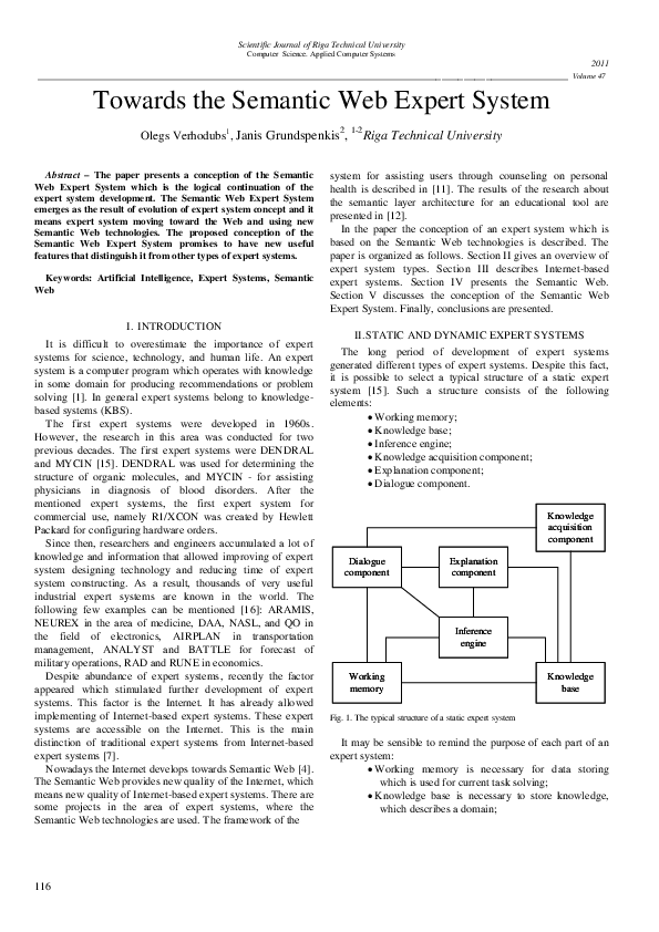 (PDF) Towards the Semantic Web Expert System