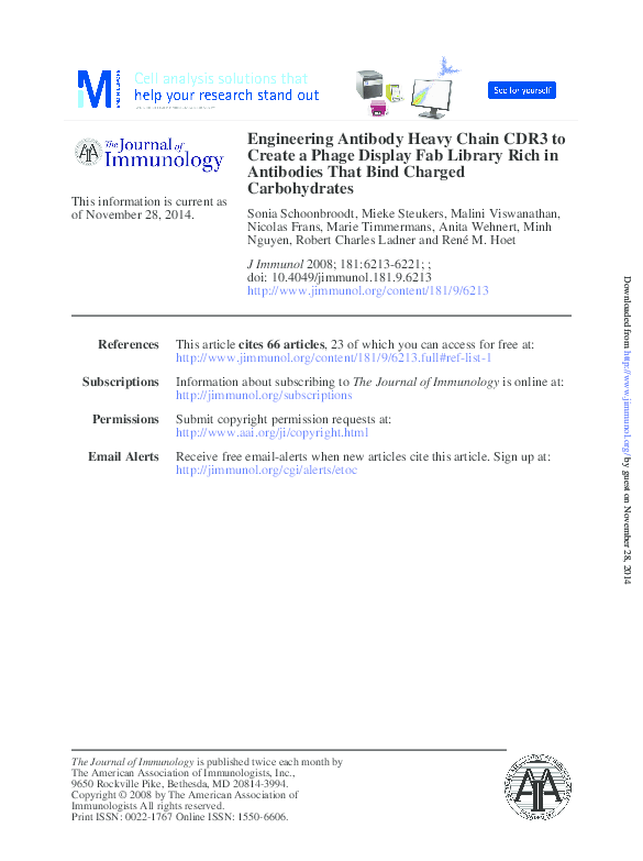 (PDF) The human combinatorial antibody library HuCAL GOLD combines ...