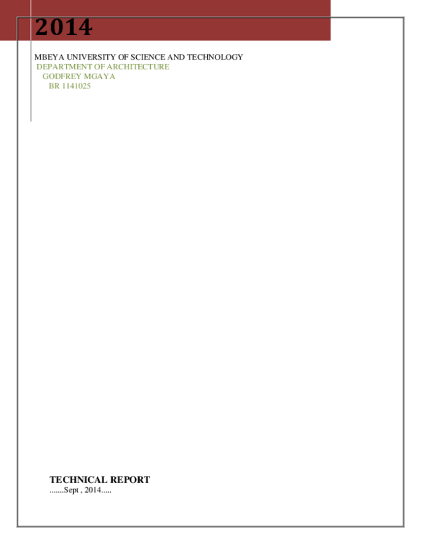 (PDF) ARCHITECTURAL TECHNICAL REPORT