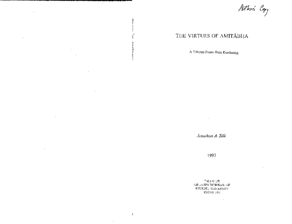 (PDF) The Virtues of Amitābha: A Tibetan Poem from Dunhuang