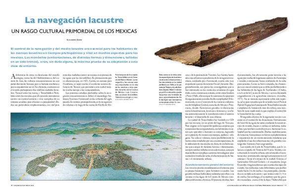 (PDF) La navegacion lacustre : rasgo cultural primordial de los mexicas