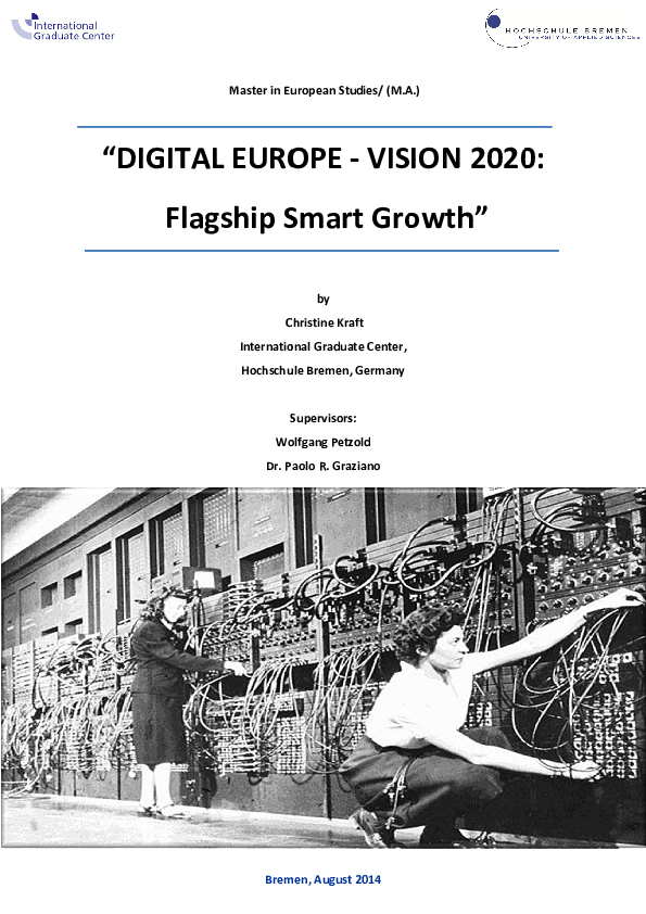 Digital Europe-Vision 2020_Flagship Smart Growth