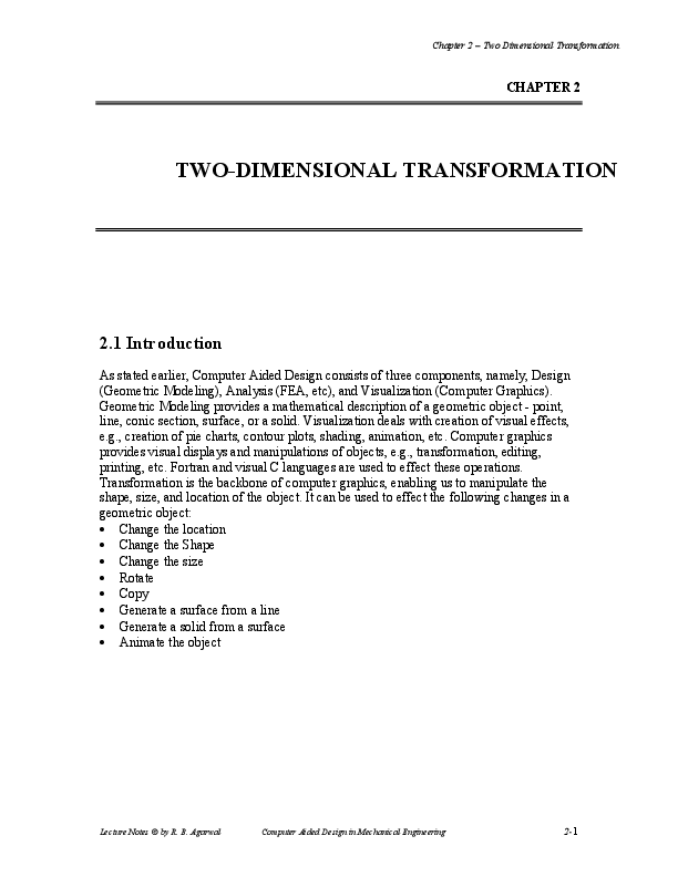(PDF) Chapter 2 – Two Dimensional Transformation TWO-DIMENSIONAL ...