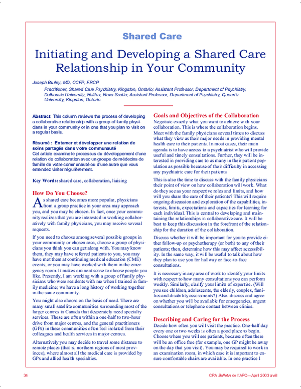 (PDF) Shared Care Initiating and Developing a Shared Care Relationship ...