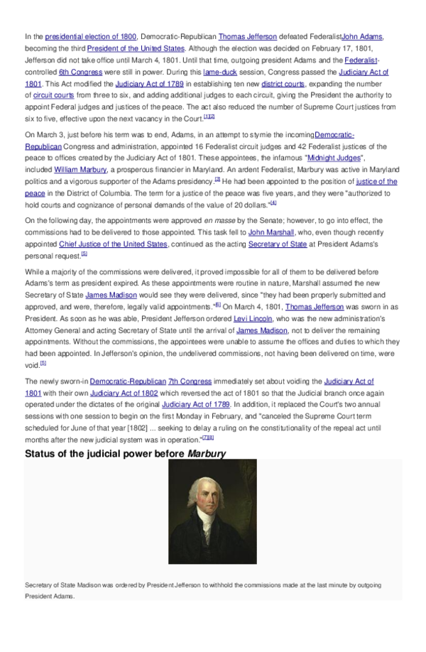 (DOC) Marbury vs madison