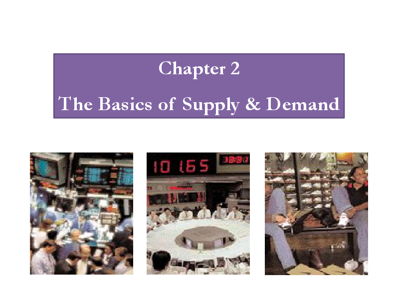 (PDF) Chapter 2 The Basics of Supply & Demand