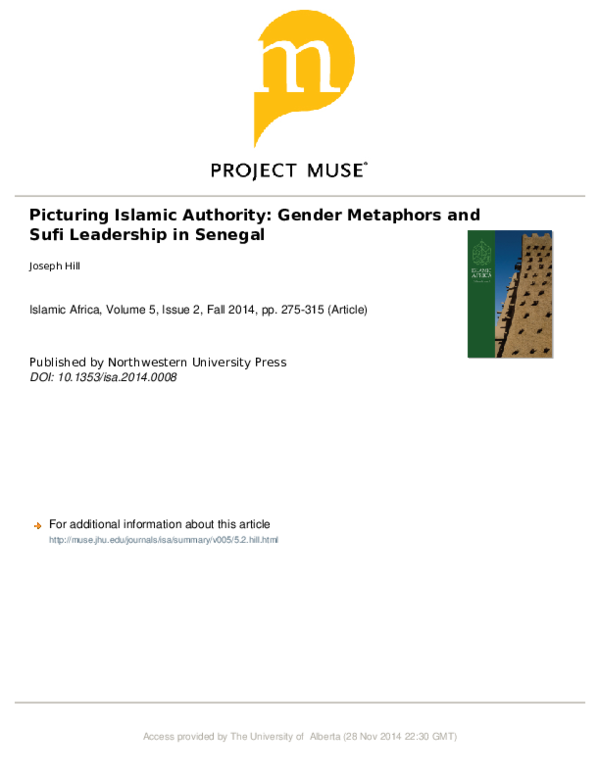 (PDF) Picturing Islamic Authority: Gender Metaphors and Sufi Leadership ...