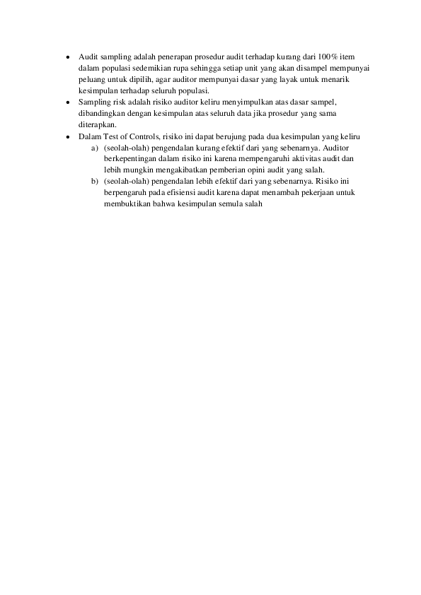 (DOC) BULLET Audit sampling