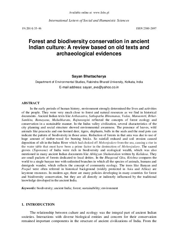 Environmental History of Ancient India