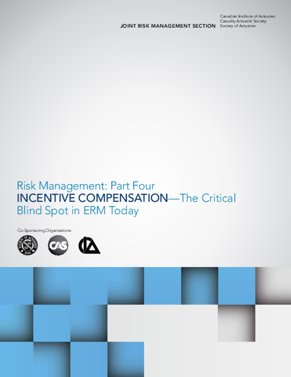 (PDF) Risk Management: Part Four INCENTIVE COMPENSATION—The Critical ...