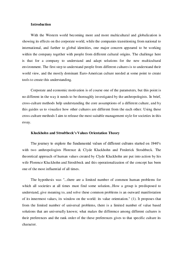 (DOC) Cross Cultural Analysis of Turkey