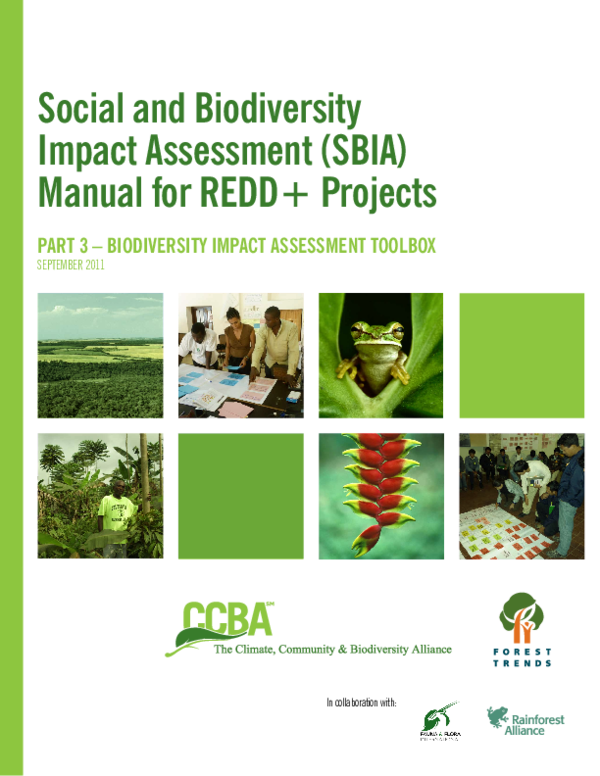 (PDF) Social and Biodiversity Impact Assessment (SBIA) manual for REDD+ ...