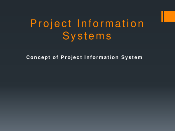 (PPT) Concept of Project Information Systems