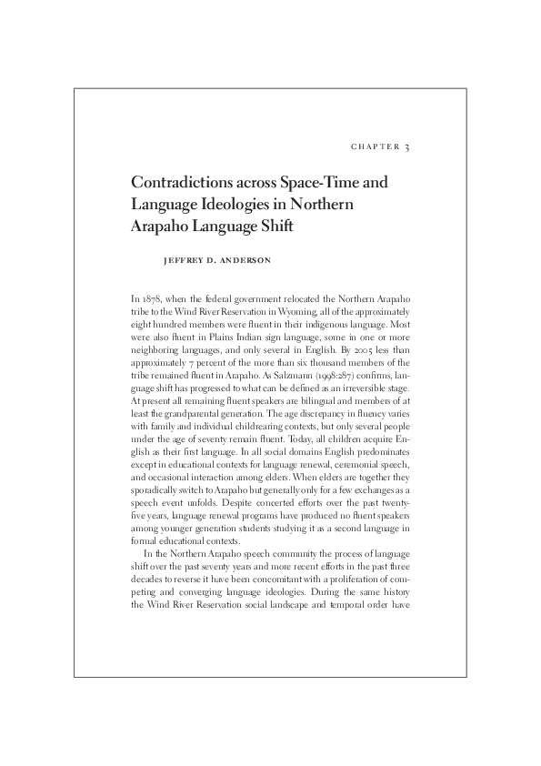 (PDF) Contradictions of Space-Time and Knowledge in Northern Arapaho ...