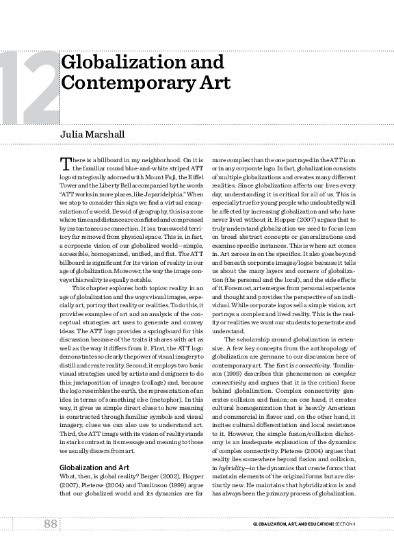 (PDF) Globalization and Contemporary Art