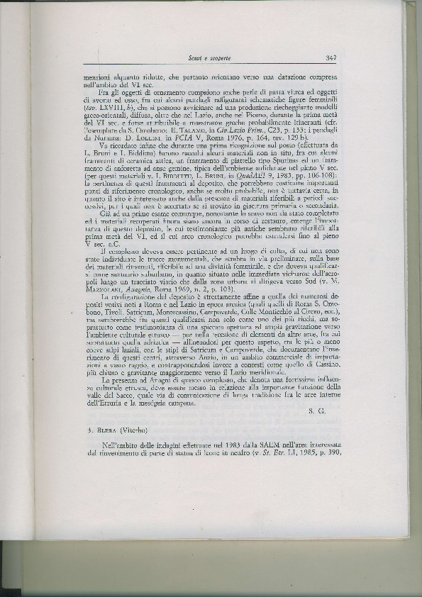 (PDF) Laura Ricciardi, “Blera (Viterbo)”, in Studi Etruschi LIV ...