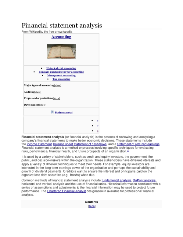 types of financial statements