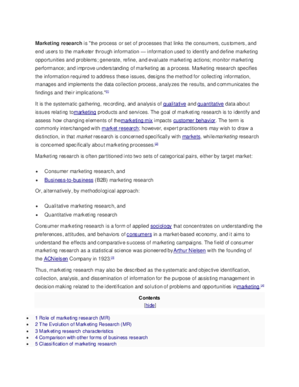 (DOC) Marketing research