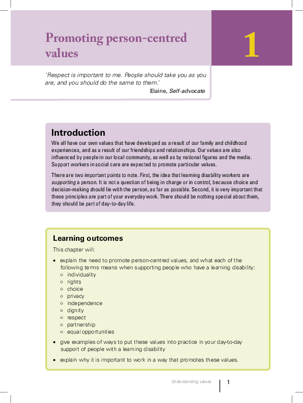 (PDF) Promoting person-centred values