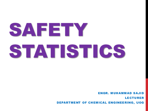 (PDF) Safety statistics
