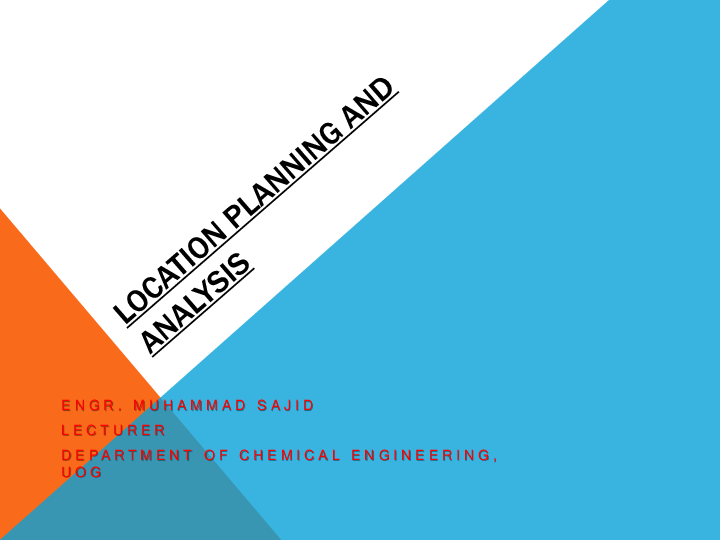 (PPT) Location Planning & Analysis