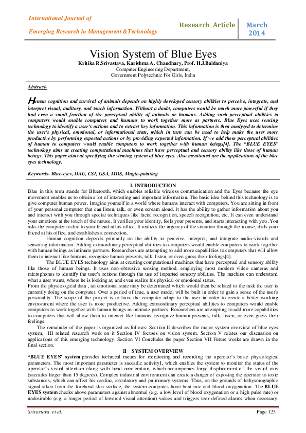 (PDF) Vision System of Blue Eyes