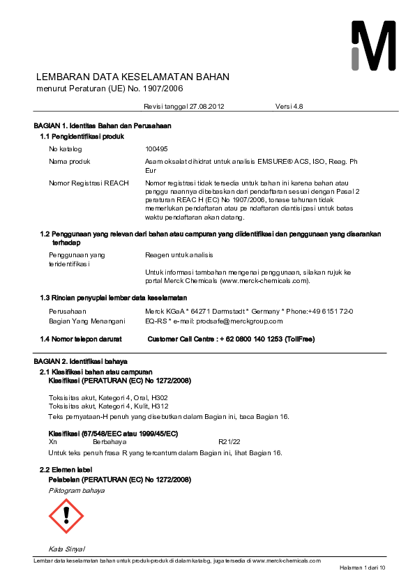 (PDF) LEMBARAN DATA KESELAMATAN BAHAN