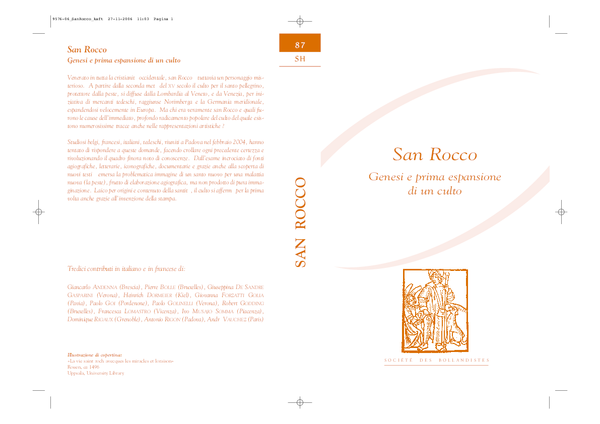 (PDF) San Rocco. Genesi e prima espansio di un culto. Incontro di ...