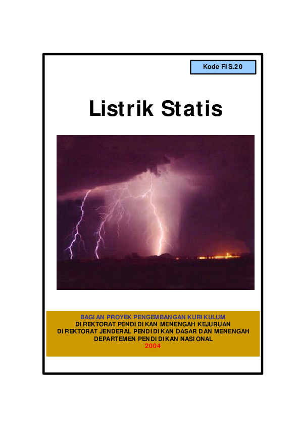 (PDF) Modul FIS.20.Listrik Statis i Listrik Statis BAGIAN PROYEK ...