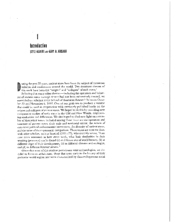 (PDF) 1998 Introduction to Archaic States, by Joyce Marcus and Gary M ...