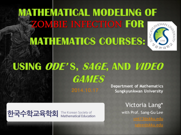 (PDF) Mathematical Modeling of Zombie Infection for Mathematics Courses ...