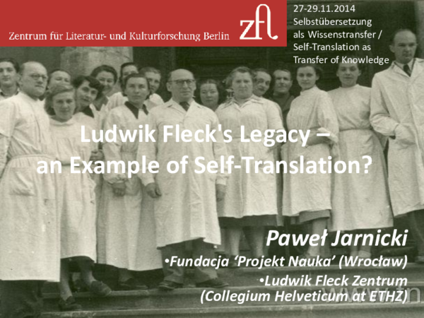 (PPT) Ludwik Fleck's Legacy – an example of self-translation?