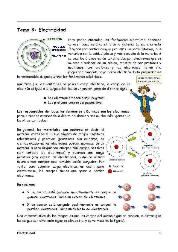 (PDF) Tema 3: Electricidad