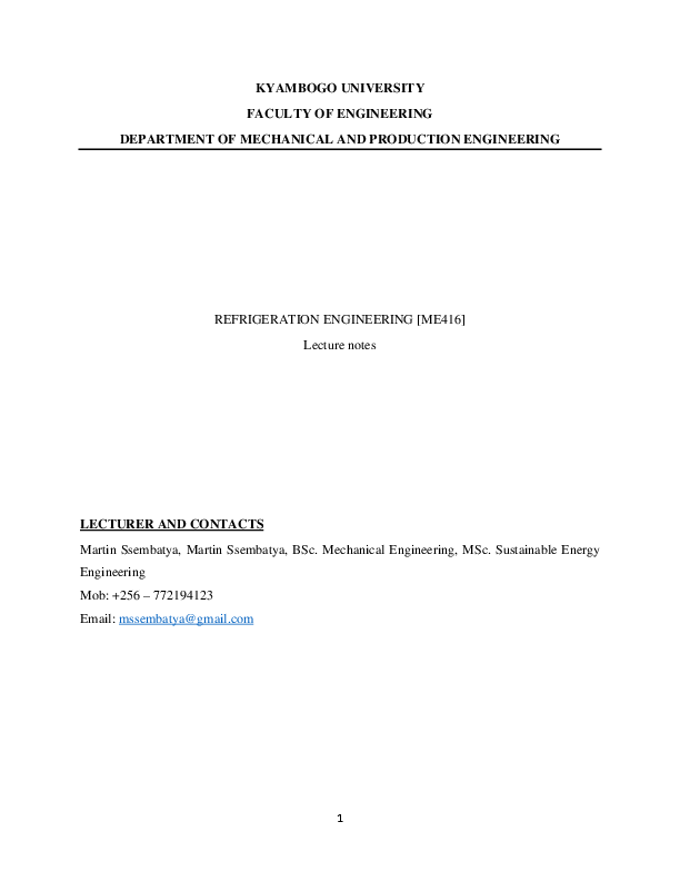 (PDF) KYAMBOGO UNIVERSITY FACULTY OF ENGINEERING DEPARTMENT OF MECHANICAL AND PRODUCTION ...
