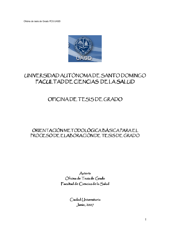 (PDF) MANUAL METODOLOGIA INVESTIGACION CURSO TESIS UASD revisado por angel