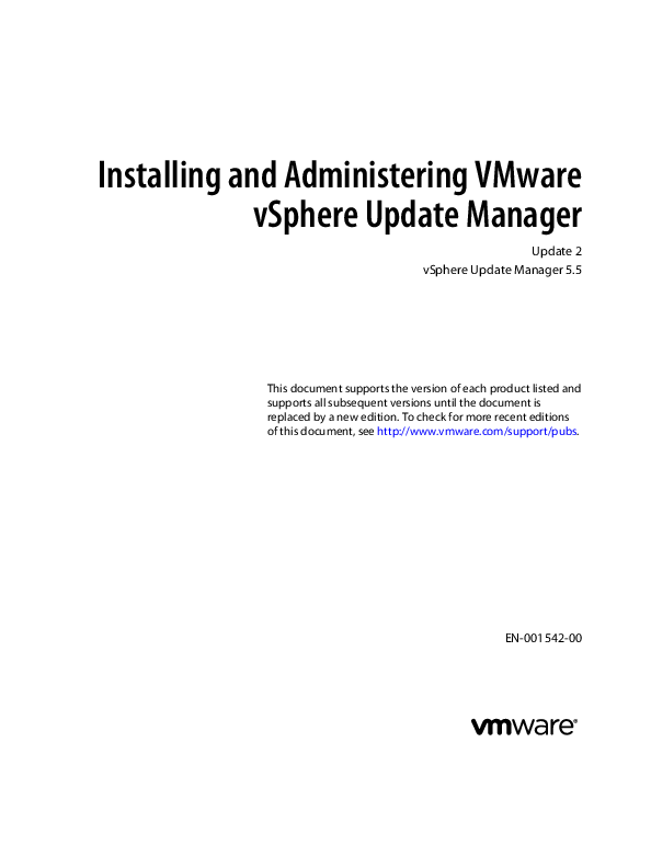 Pdf Installing And Administering Vmware Vsphere Update Manager