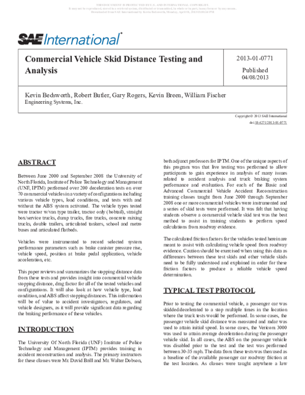 (PDF) Commercial Vehicle testing WJF
