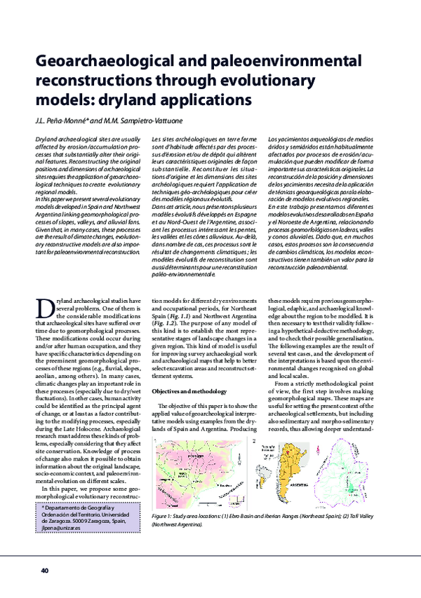 (PDF) Geoarchaeological and paleoenvironmental reconstructions through ...