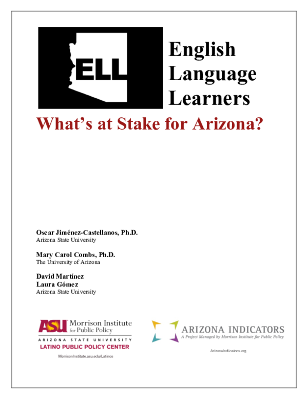 (PDF) English language learners: What's at stake for Arizona?