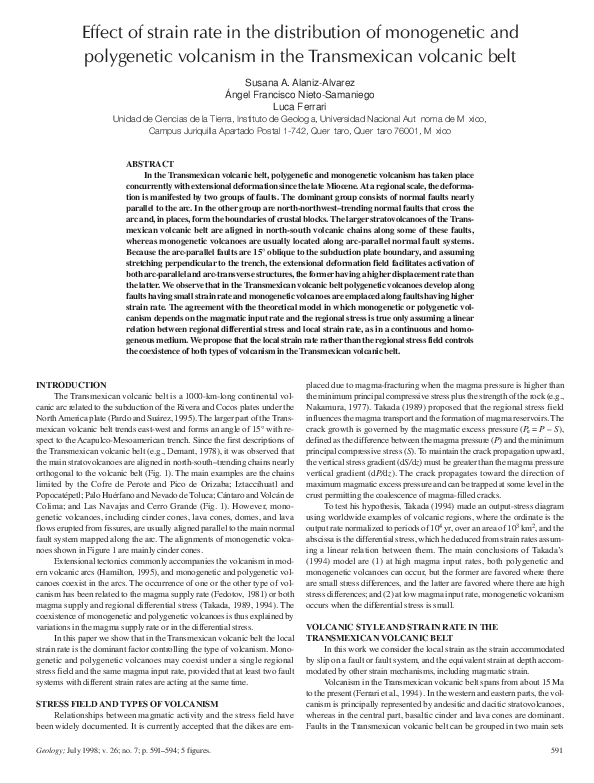 (PDF) Effect of strain rate in the distribution of monogenetic and ...