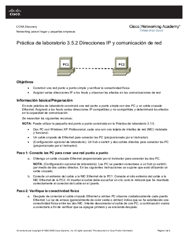 (PDF) CCNA Discovery Networking para el hogar y pequeñas empresas