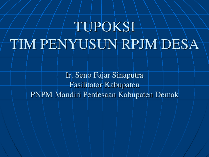 (PPT) Tupoksi Tim Penyusun RPJM Desa