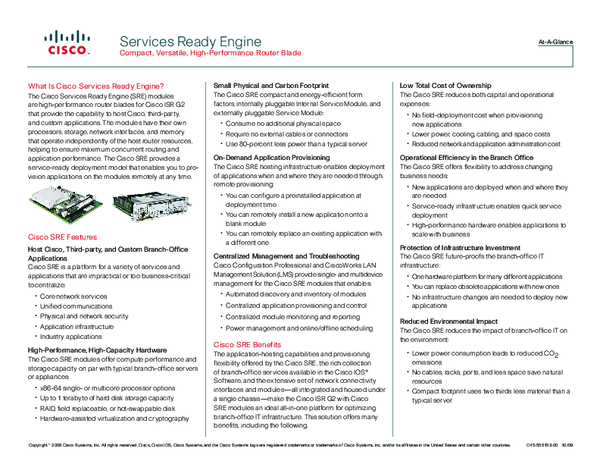 (PDF) What Is Cisco Services Ready Engine