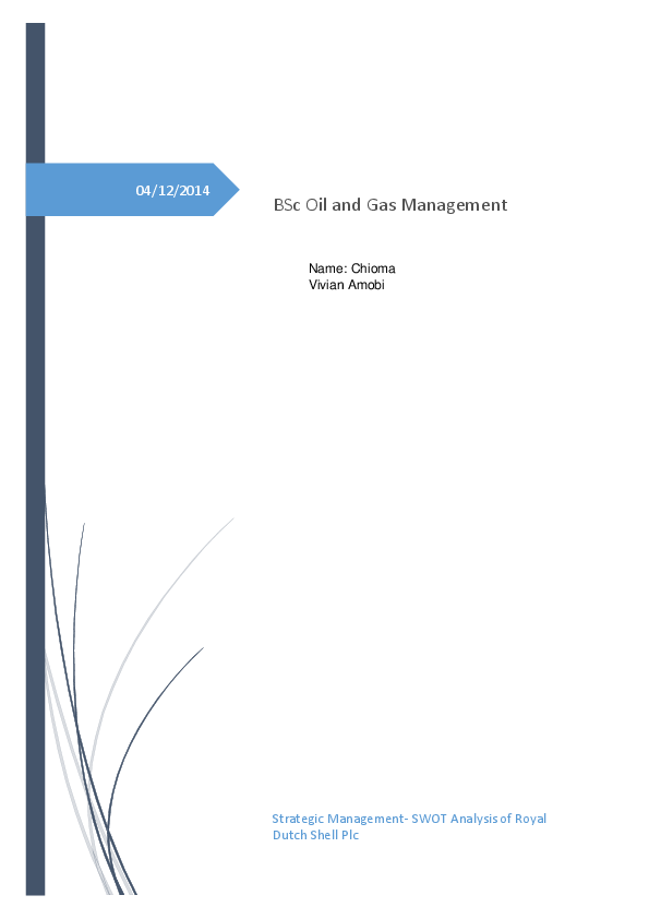 (DOC) SWOT Analysis of Royal Dutch Shell Plc