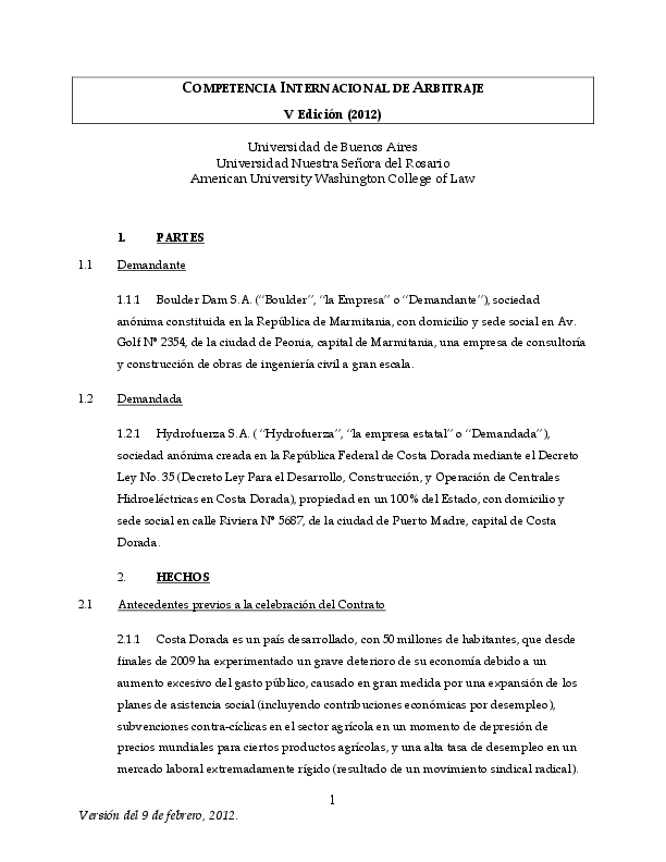 (PDF) Caso arbitraje