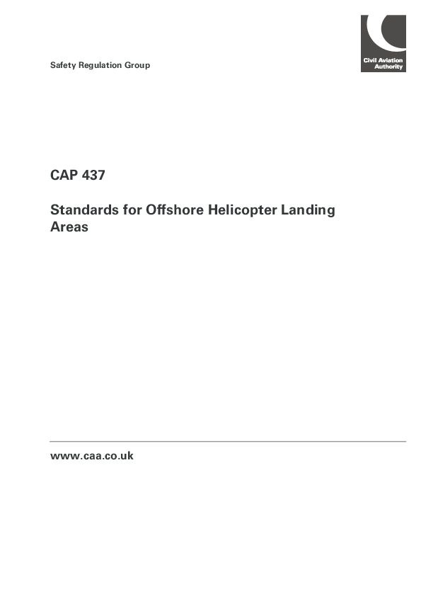 (PDF) CAP 437 Standards for Offshore Helicopter Landing Areas