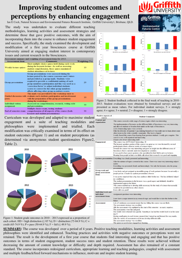 (PDF) Improving student outcomes and perceptions by enhancing engagement
